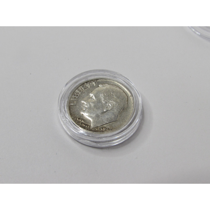 Dime sized Plastic Coin Capsules - 18mm holders for coins - pack of 10 ...