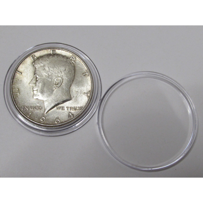 Half dollar sized Plastic Coin Capsules - 30.6 mm holders for coins ...