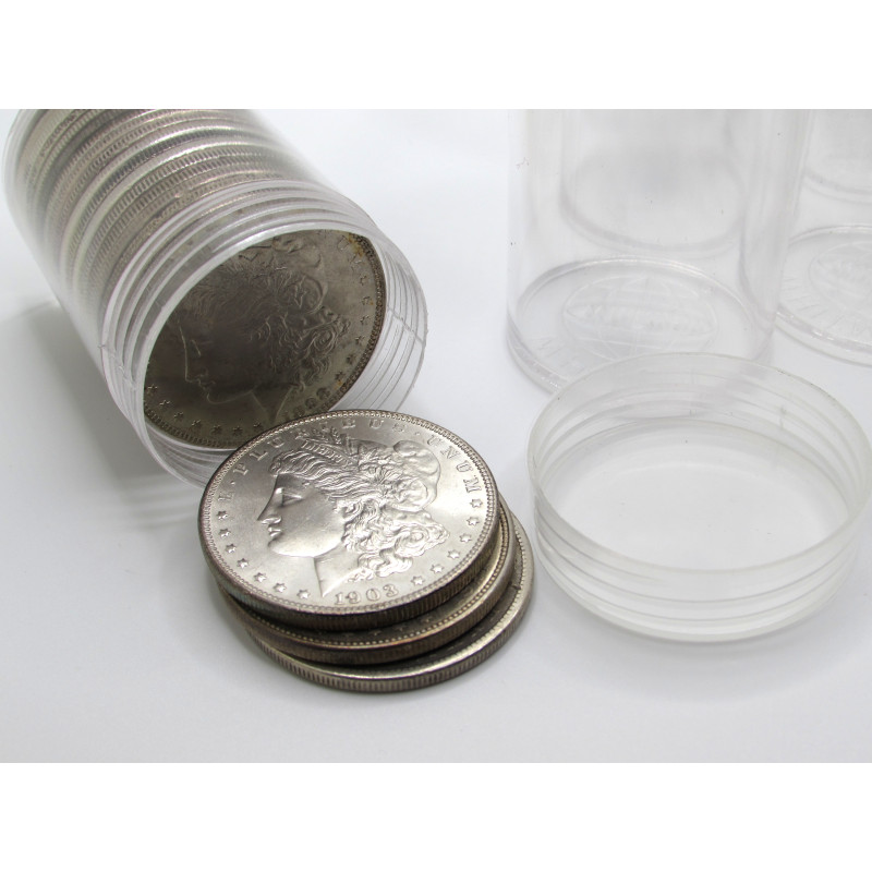 Whitman Large Dollar Coin Tubes - Pack of 5 / 10 / 20 - clear round ...