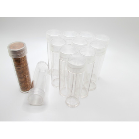 Whitman Cent (Penny) Coin Tubes - Pack of 5 / 10 / 20 - clear round ...