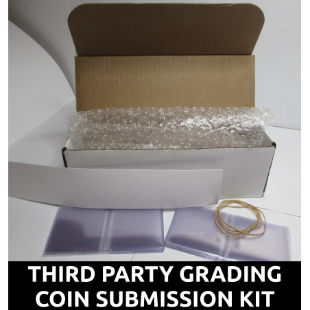 Third Party Grading coin submission kit - flips, labels, shipping box ...