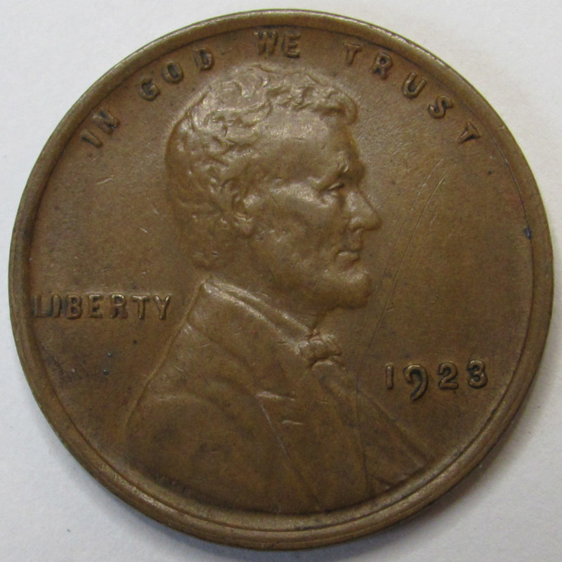 1923 Lincoln Wheat Cent - antique higher grade American wheat penny