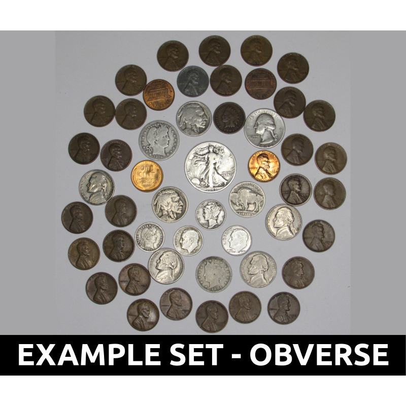 50 Coin Grab Bag - 1 ounce silver / 10+ coin types / 1900s-1964 - old ...
