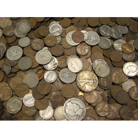 50 Coin Grab Bag - 1 ounce silver / 10+ coin types / 1900s-1964 - old ...