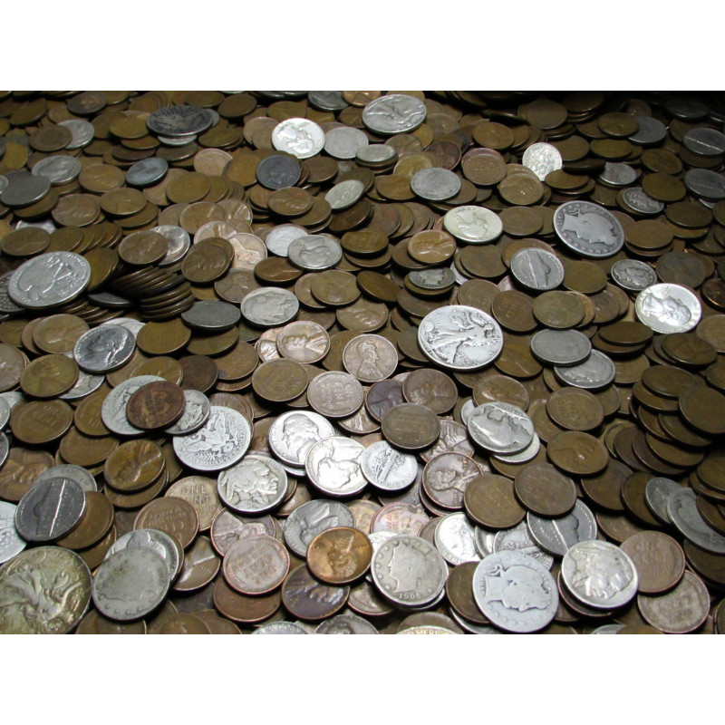 50 Coin Grab Bag - 1 ounce silver / 10+ coin types / 1900s-1964 - old ...
