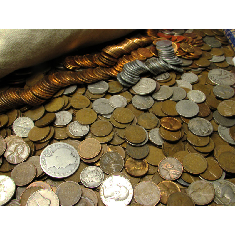 50 Coin Grab Bag - 1 ounce silver / 10+ coin types / 1900s-1964 - old ...