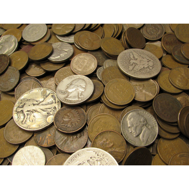 50 Coin Grab Bag - 1 ounce silver / 10+ coin types / 1900s-1964 - old ...