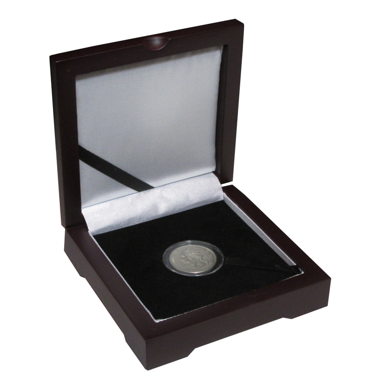 Single Coin Wood Display Box - presentation box for penny, nickel, dime ...