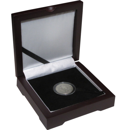 Single Coin Wood Display Box - presentation box for penny, nickel, dime ...