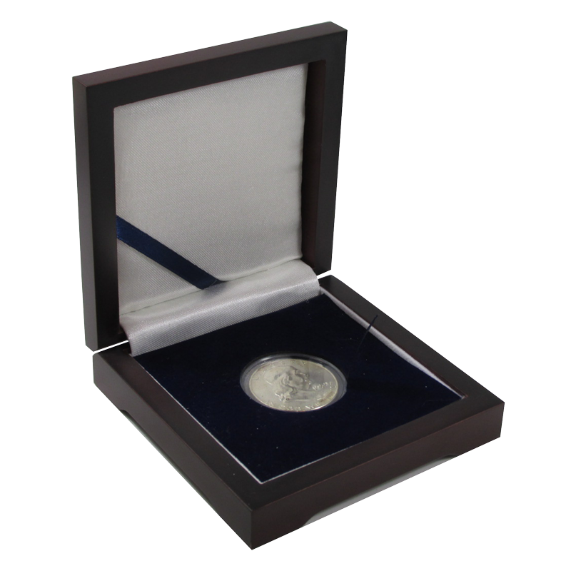 Single Coin Wood Display Box - presentation box for penny, nickel, dime ...