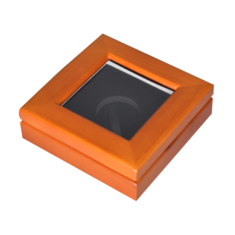 Wooden Display Box for single coin with glass top - with capsule ...