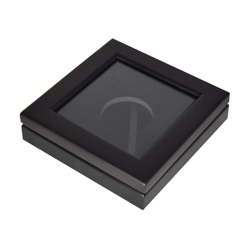 Wooden Display Box for single coin with glass top - with capsule ...