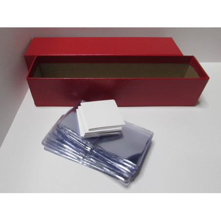 Storage Box for 2x2" coin flips - pack of 1/3/5 - Red Cardboard container