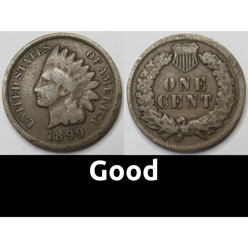 Indian Head Pennies - 1890 to 1899 cents - choose date / grade - 1890 ...